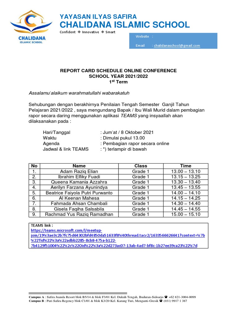 Report Card Distribution Schedule | PDF