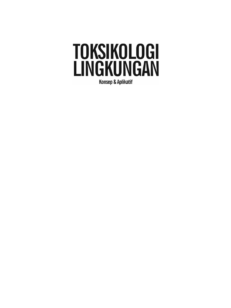 INDANG DEWATA Toksikologi Lingkungan | PDF