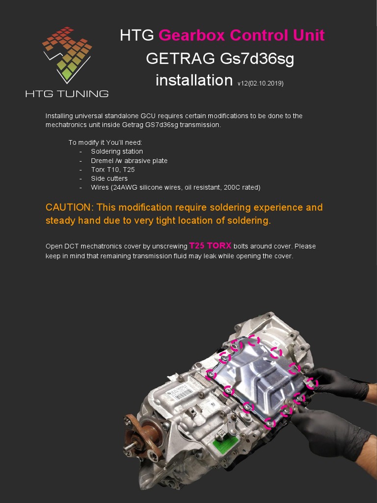 HTG Gearbox Control Unit Installation Guide | PDF | Electrical ...