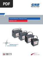 Exide Sprinter P-XP Data Sheet | PDF | Electricity | Galvanic Cells