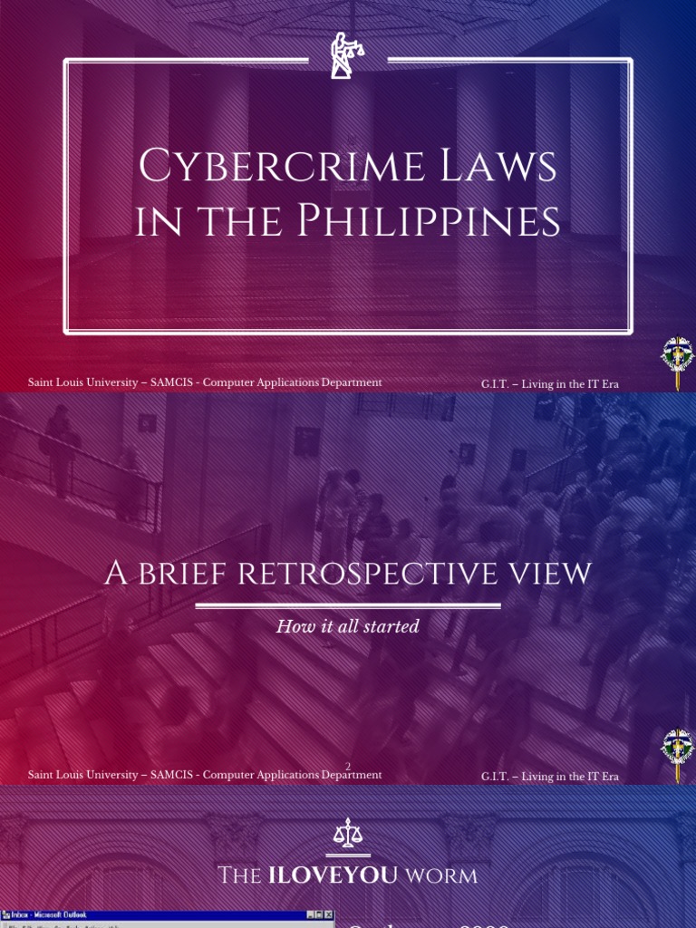 GIT Lecture 9 - Cybercrime Laws in The Philippines | PDF | Cybercrime ...