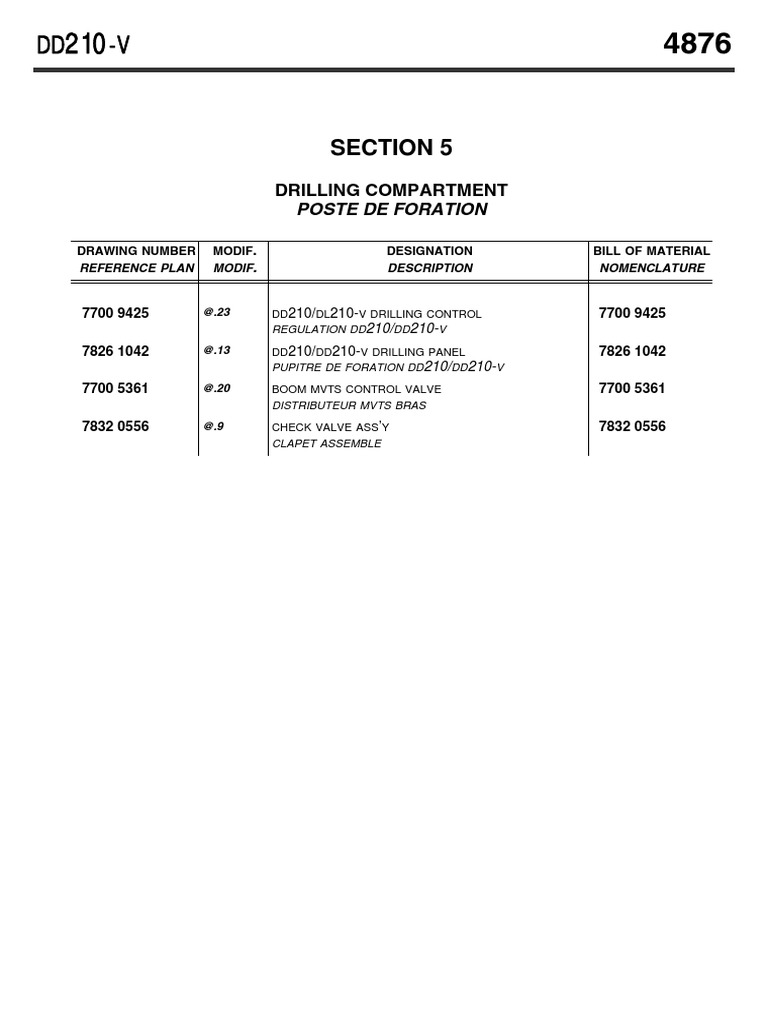 DD210/DD210-V Drilling Control Regulation Parts | PDF | Plumbing ...