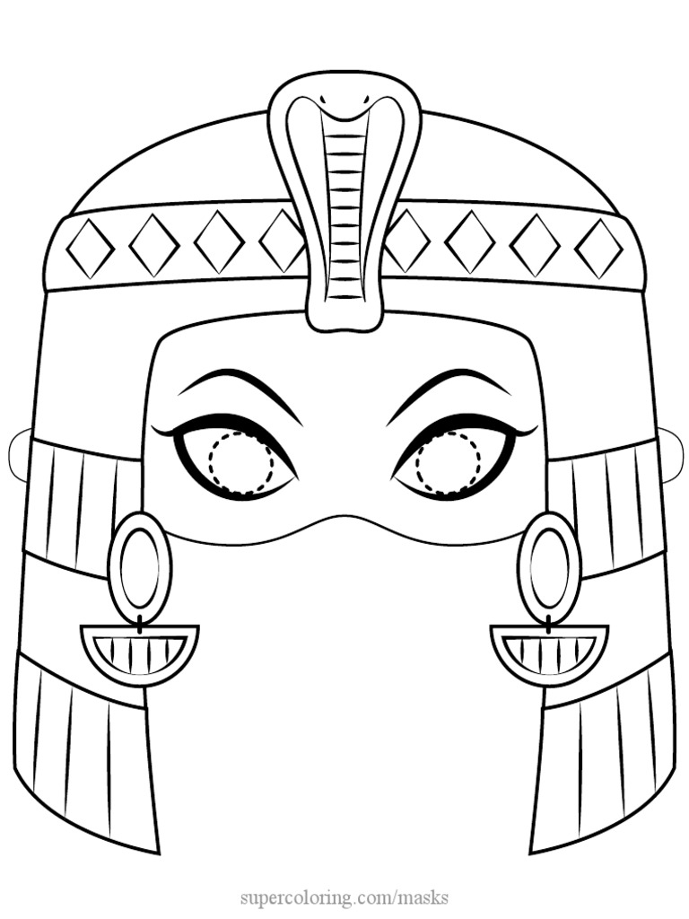 Cleopatra Mask Outline Paper Craft | PDF