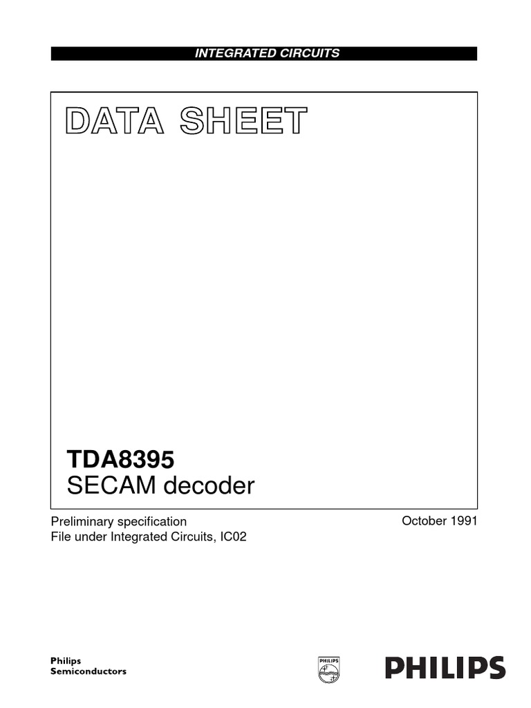 Data Sheet: SECAM Decoder | PDF | Amplitude | Telecommunications ...