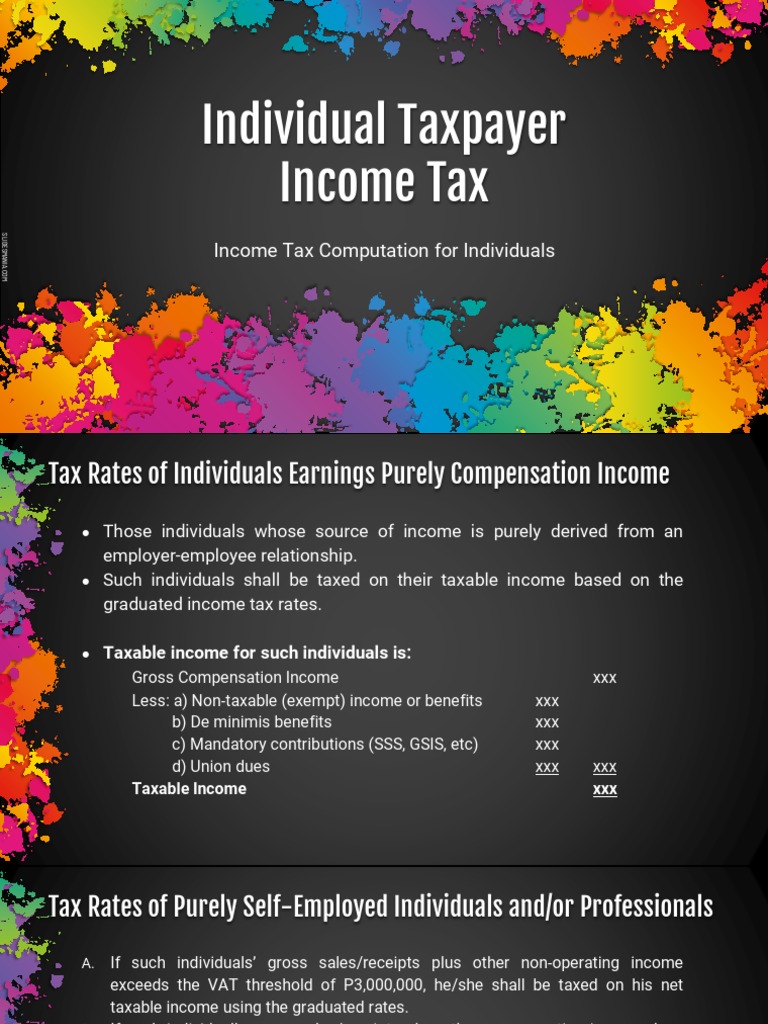 Individual Income Tax Computation Guide | PDF | Taxes | Tax Rate