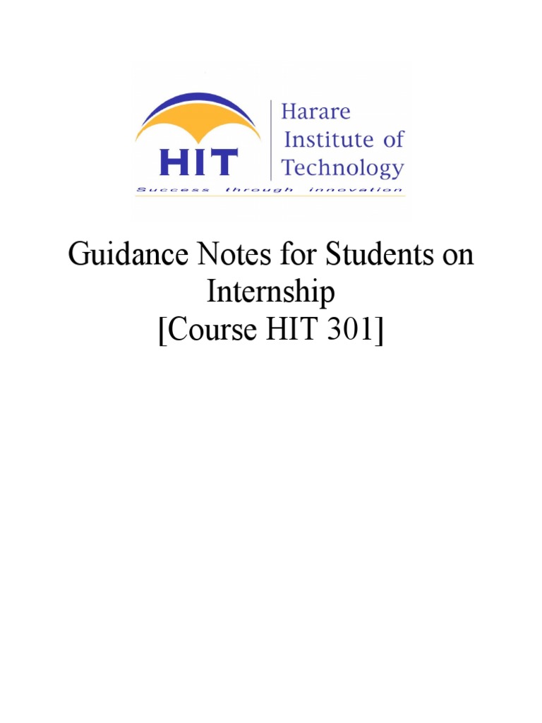 Internship Guidance Notes | Download Free PDF | Internship | Job Hunting