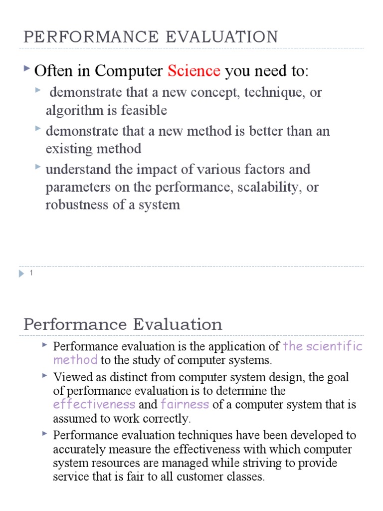 Often in Computer You Need To:: Performance Evaluation | PDF | Computer Network | Simulation