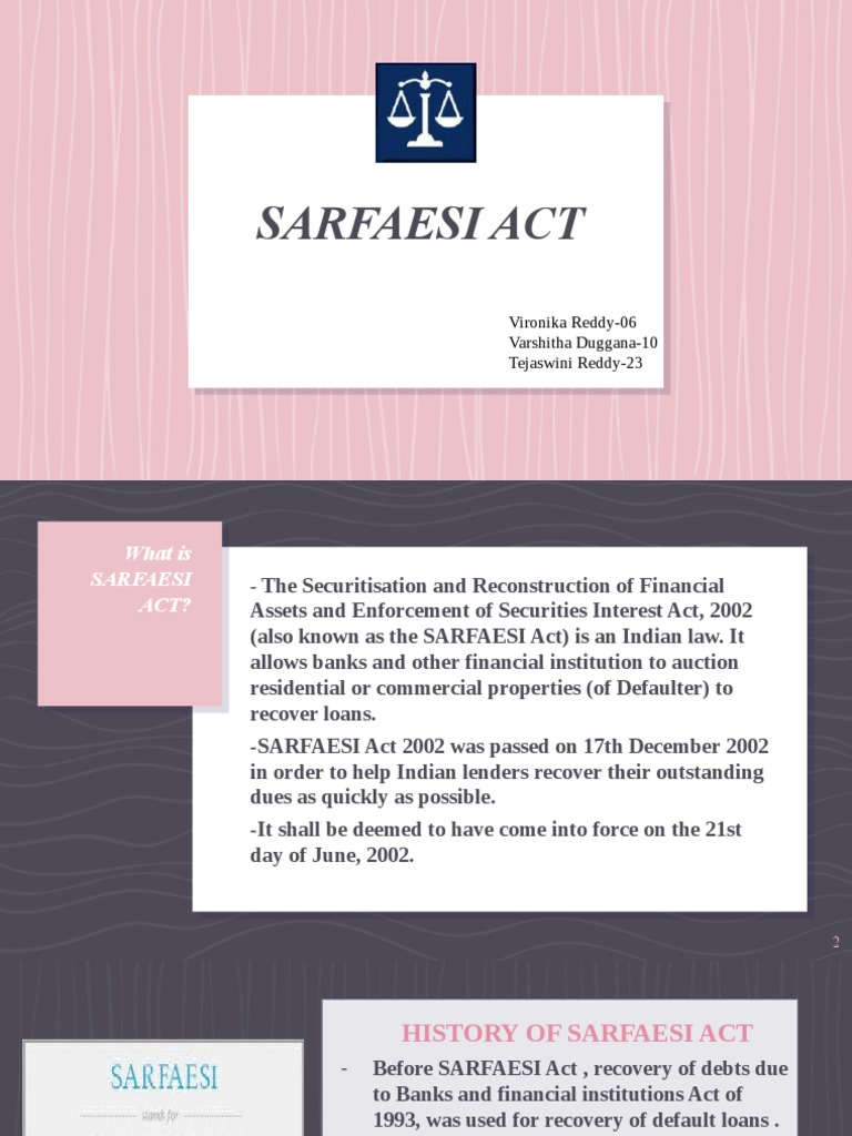 Overview of the SARFAESI Act 2002 | PDF | Security Interest | Loans