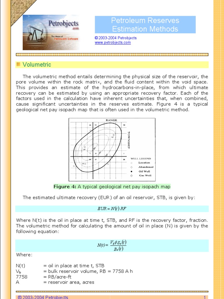 Reserve Estimation Methods - 02 - Volumetric | PDF