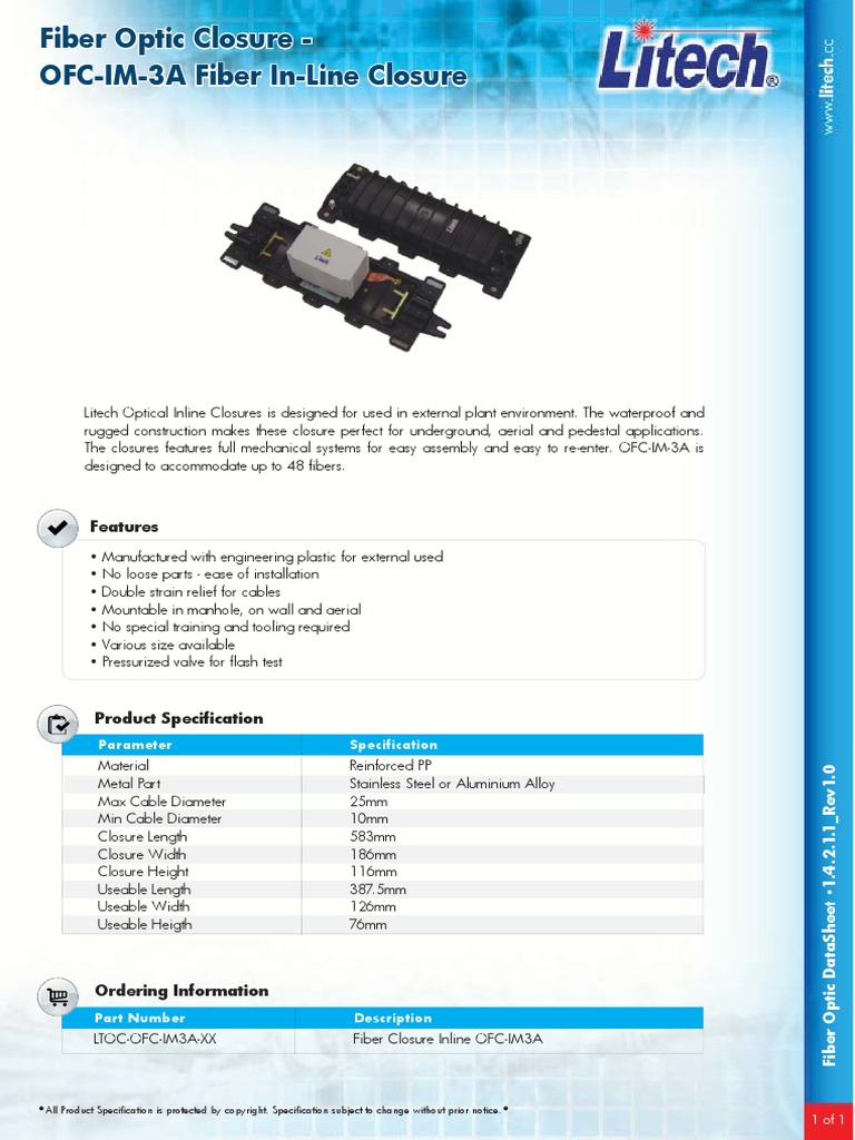 Datasheet Joint Enclosure 24 - Litech | PDF