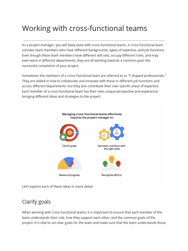 Managing Cross-Functional Teams Effectively | PDF | Goal | Human Nature