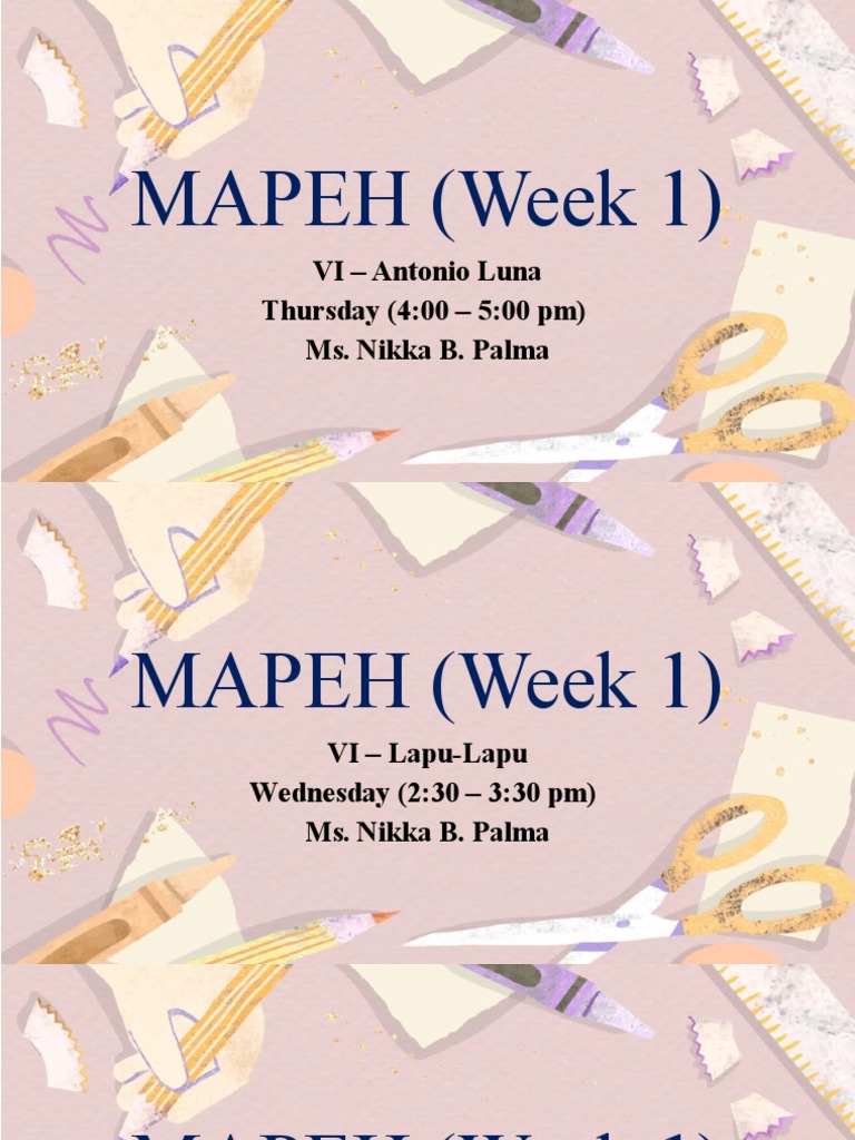 MAPEH (Week 1) | PDF | Medical Specialties | Health Sciences
