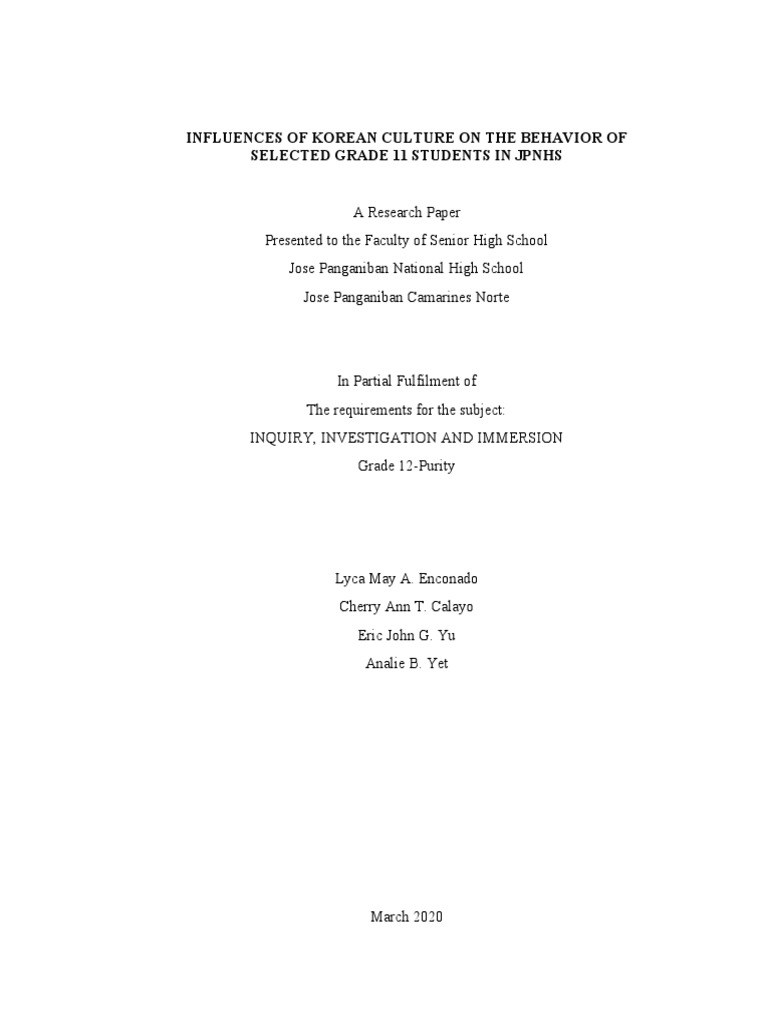 Chapter 1 5 Research Project Final 1 | PDF | Survey Methodology ...