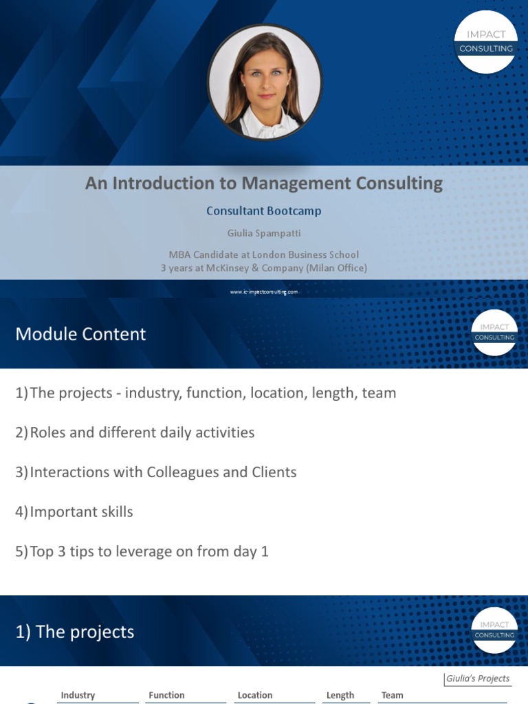 An Introduction To Management Consulting: Consultant Bootcamp | PDF | Data Analysis | Business