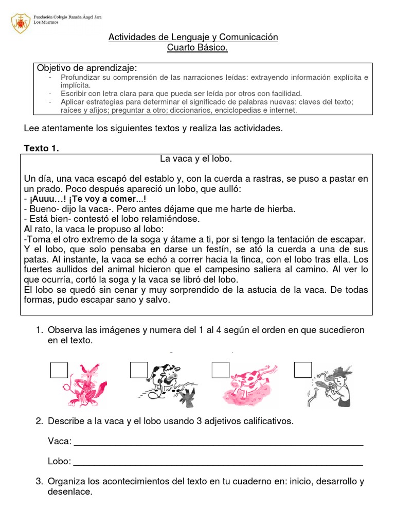 Lenguaje Guía 4 - 4to | PDF