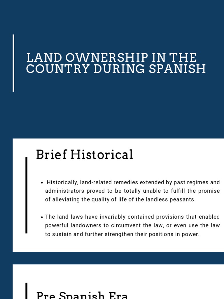 Land Ownership in Spanish Philippines | PDF | Spanish Empire