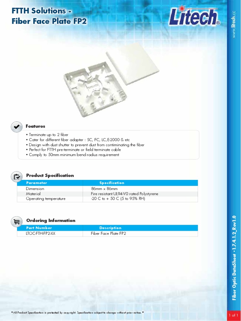 Datasheet Roset - Litech | PDF