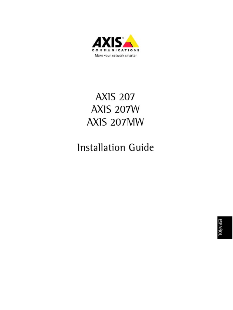 Guia de Instalacion Camara Axis 207 207W 207MW 2 | PDF | Punto de ...