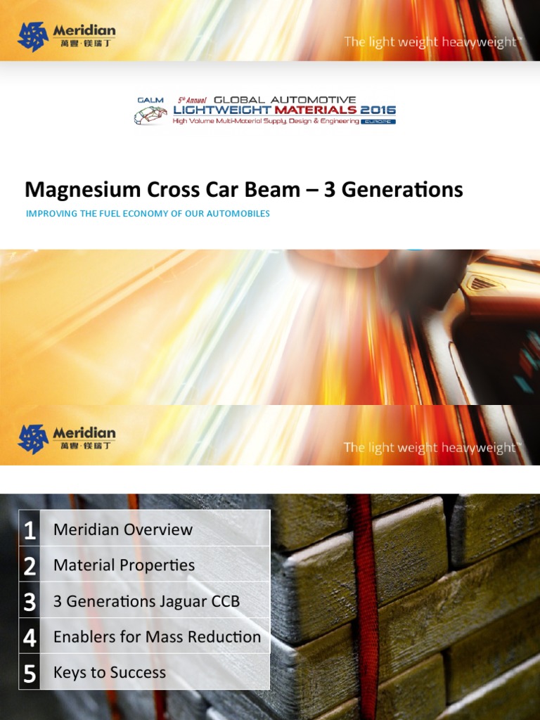 Magnesium Cross Car Beam - 3 Genera2ons | PDF | Magnesium | Strength Of ...