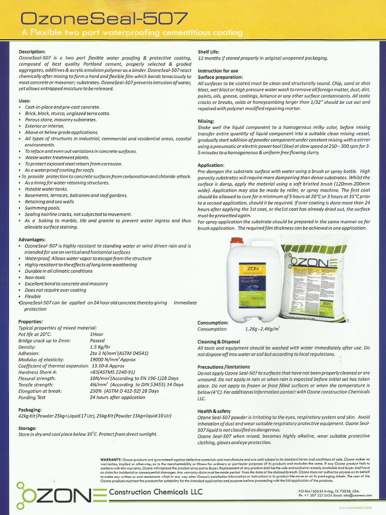 Ozone Seal 507 | PDF