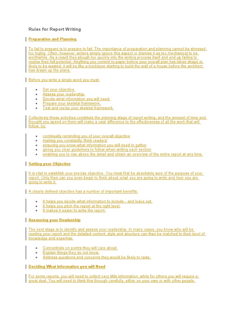 A Guide to Effective Report Writing: Preparing, Structuring, and ...