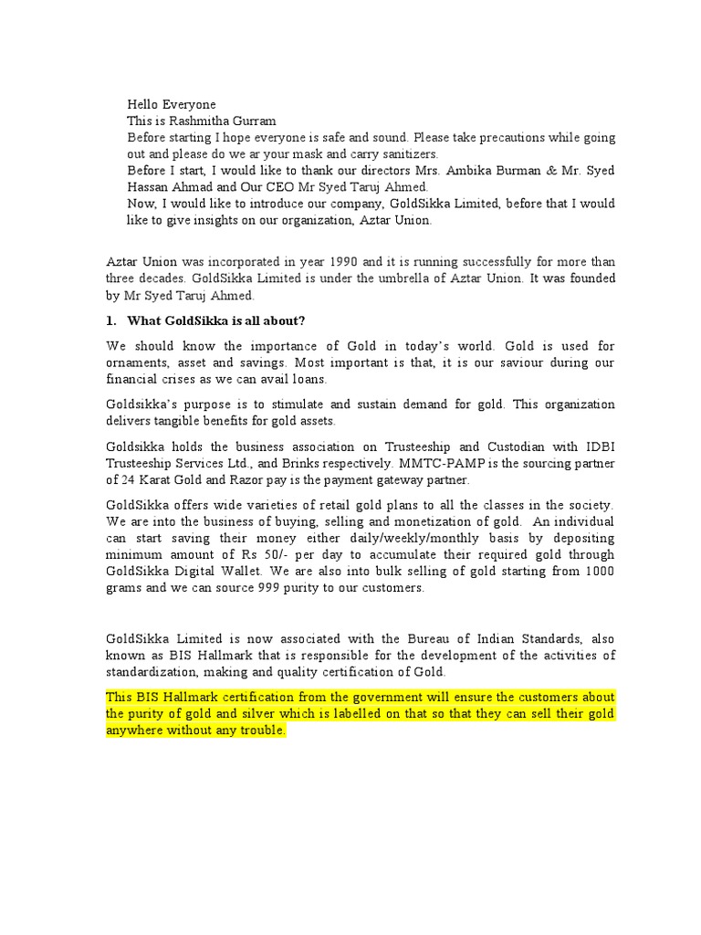 Goldsikka Digital Gold Plan | PDF | Gold | Business