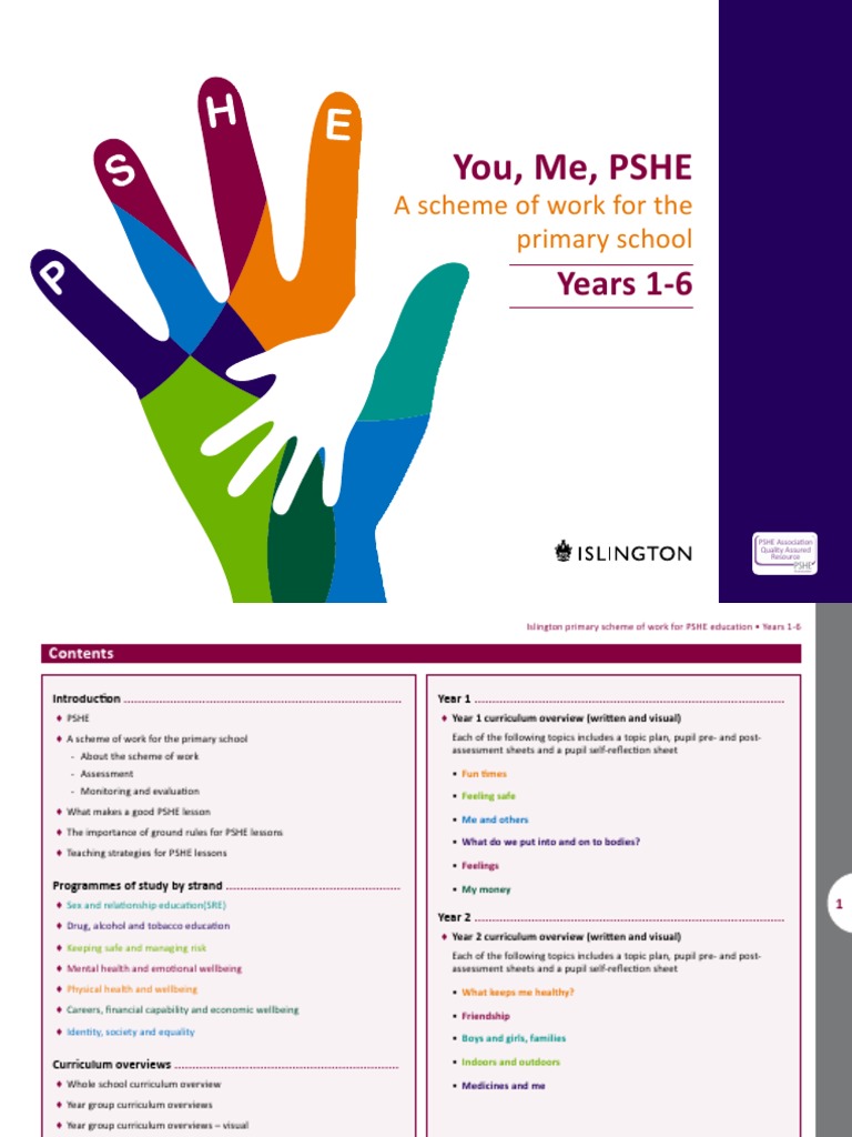 You, Me, PSHE: A Scheme of Work For The Primary School | PDF | Teachers ...