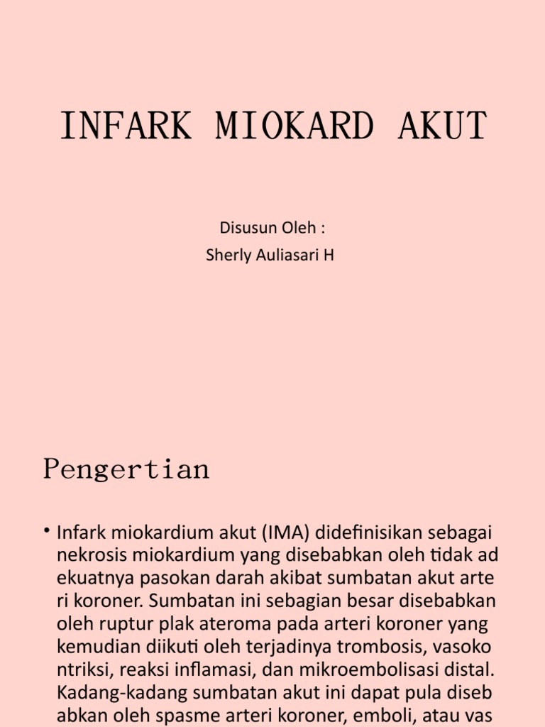 INFARK MIOKARd | PDF | Pengembangan Diri | Kesehatan Holistik