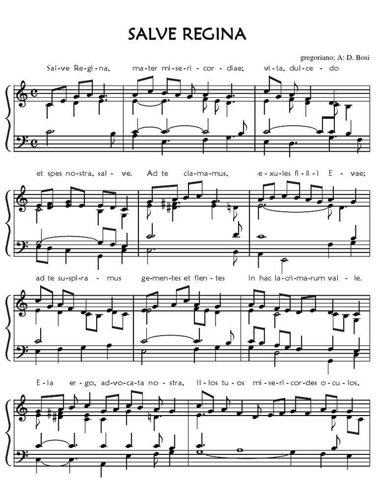 Himno Gregoriano: Salve Regina | PDF | Métodos y materiales de ...