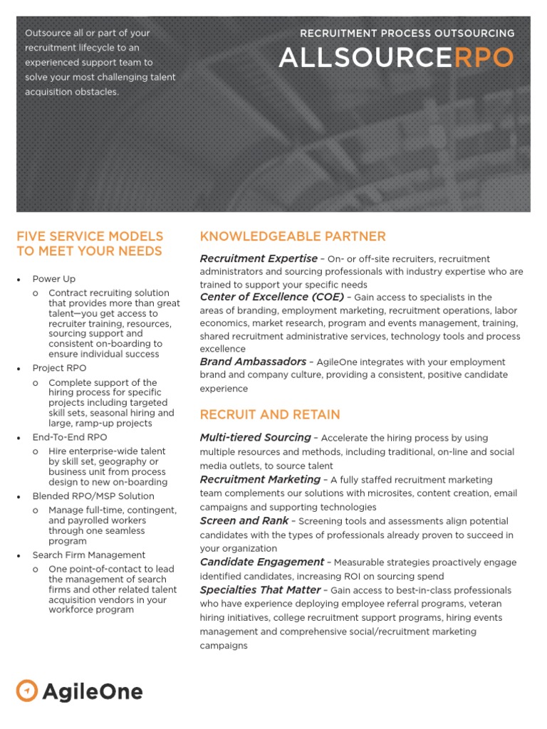 Allsource: Knowledgeable Partner Five Service Models To Meet Your Needs ...
