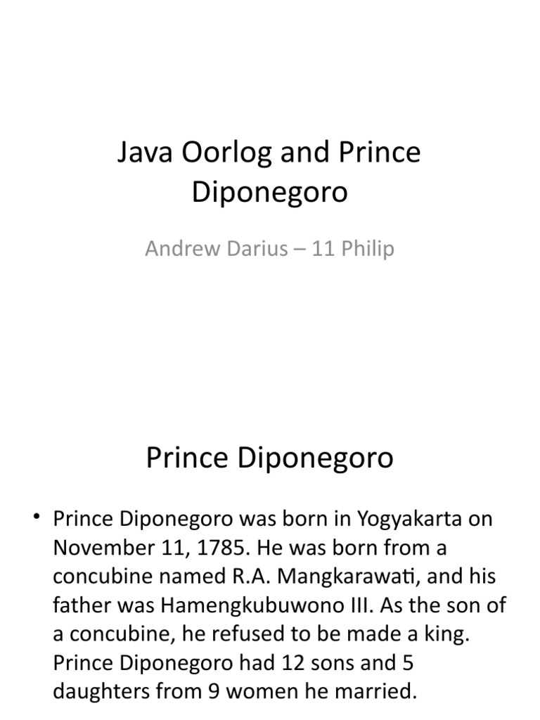 Prince Diponegoro's Java War | PDF | Indonesia
