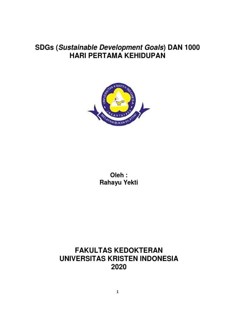 SDGs | PDF | Ilmu Sosial | Pengembangan Diri