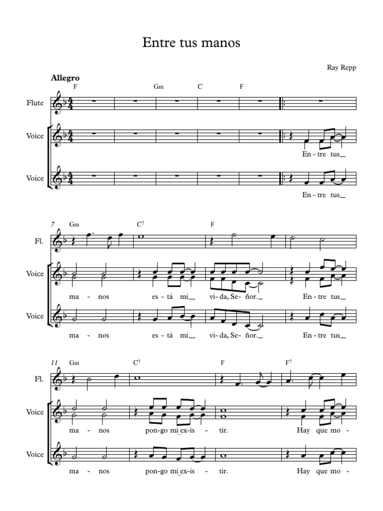 Entre Tus Manos, Ray Repp | PDF