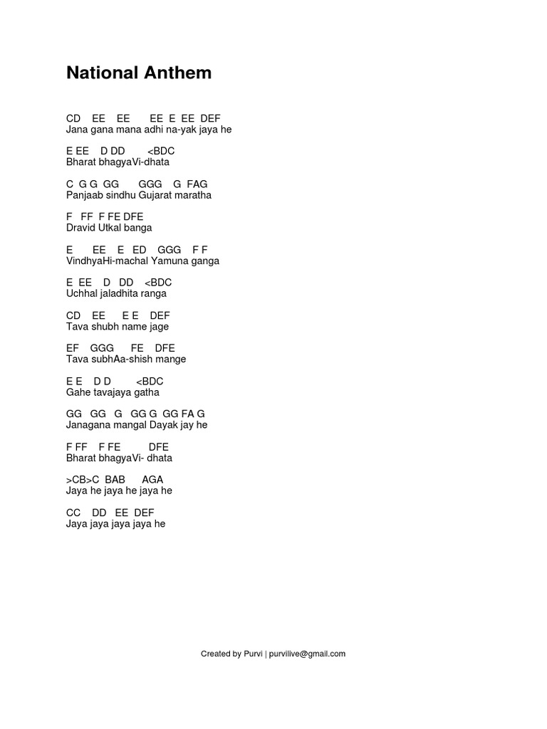 National Anthem | PDF