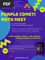 Purple Comet Math Meet 2025 Details | PDF