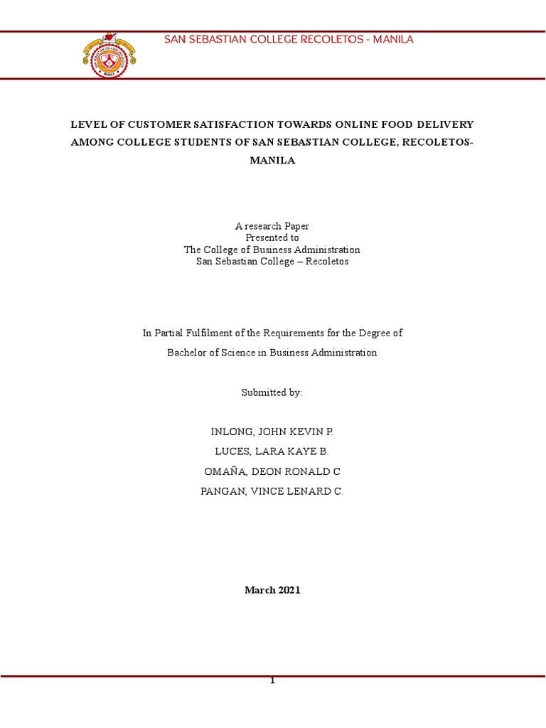 Updated Thesis 1 | PDF | Customer Satisfaction | Retail
