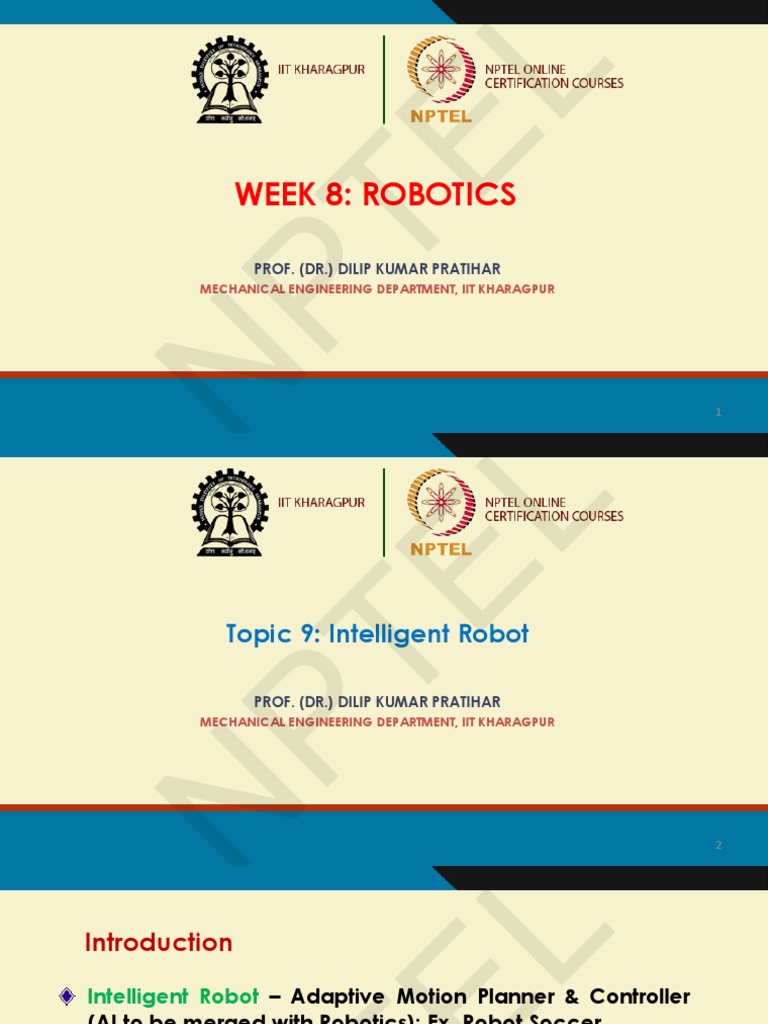 Week 8 Lecture Material - Watermark PDF | PDF | Kinematics | Robotics