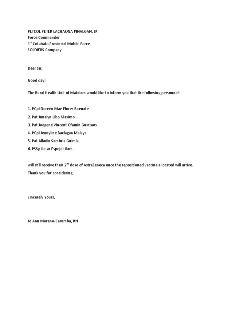 Letter For PNP Regional | PDF