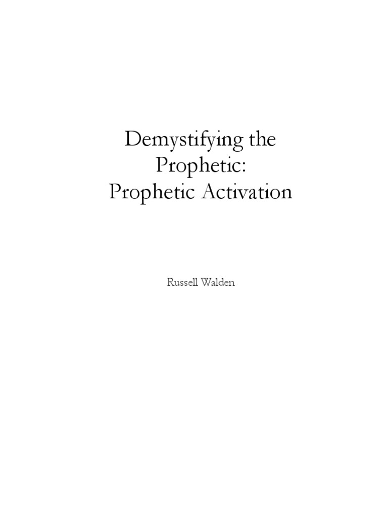Prophetic Activation. R. Walden | PDF | Prophecy | Gospel Of John