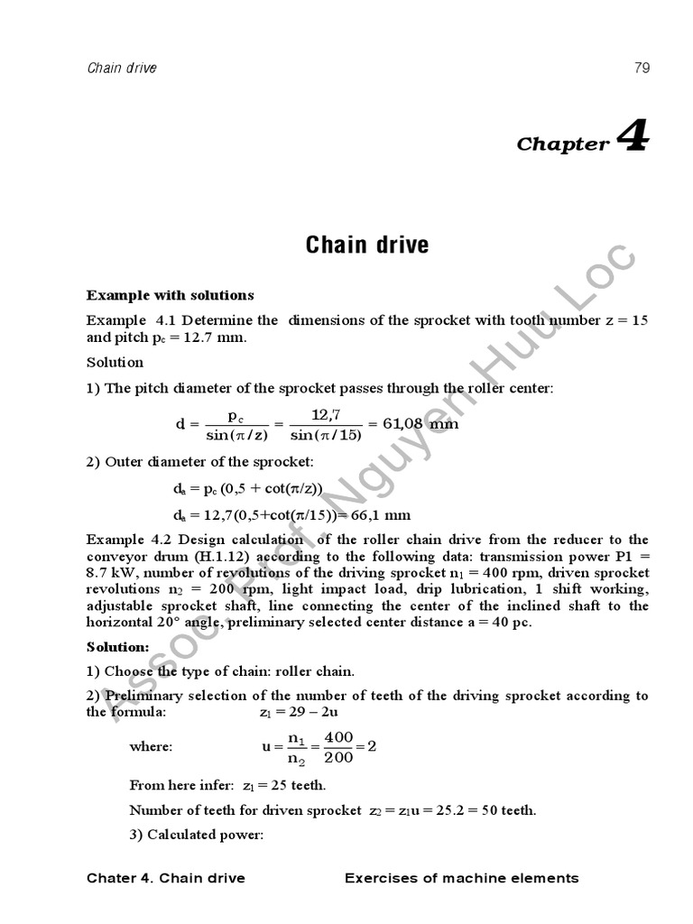 Chain Drive Excercises | PDF | Transmission (Mechanics) | Mechanics