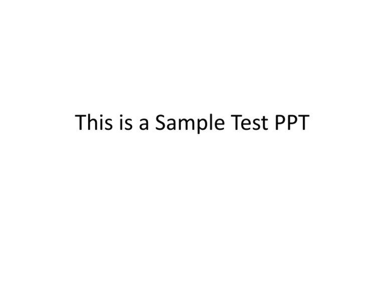 Sample Test | PDF
