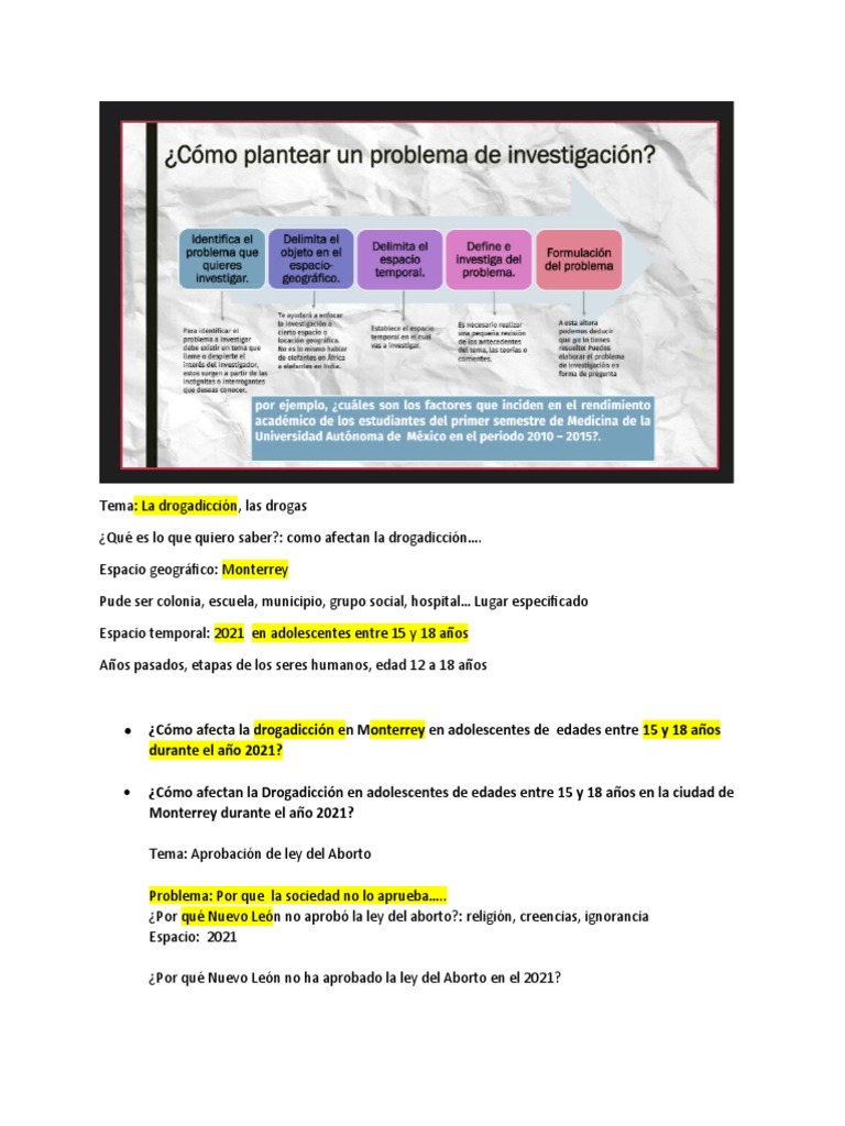 Ejemplo de Pregunta Problema | PDF