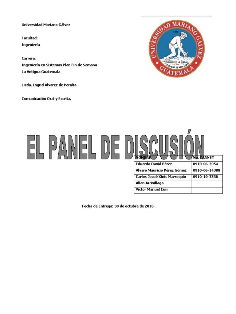 Técnicas Grupales: Panel de Discusión | PDF | Cognición