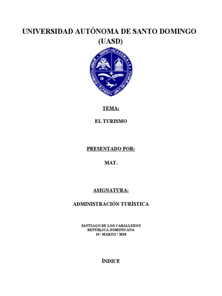 El-Turismo-en-Rep-Dom UASD | PDF | Turismo | República Dominicana