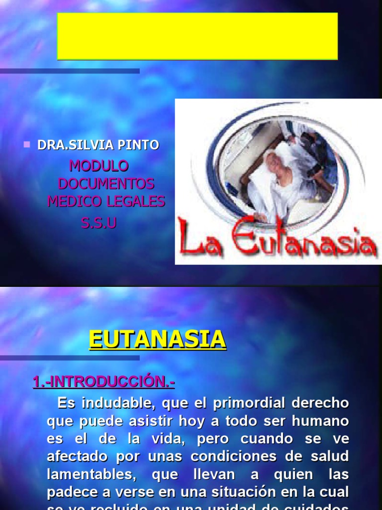 Presentacion Eutanasia | PDF | Muerte | Etica Aplicada