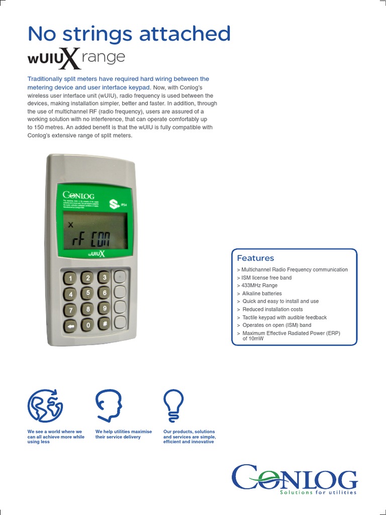 Conlog wUIUX-product-brochure | PDF | Radio | Insulator (Electricity)