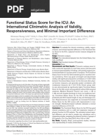 Functional Status Score For The Intensive Care Unit (FSS-ICU) General ...