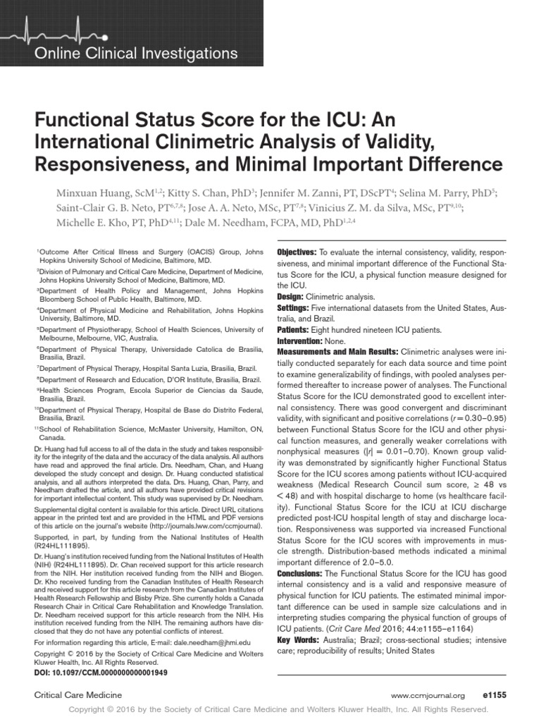 FSS Icu | PDF | Intensive Care Medicine | Intensive Care Unit