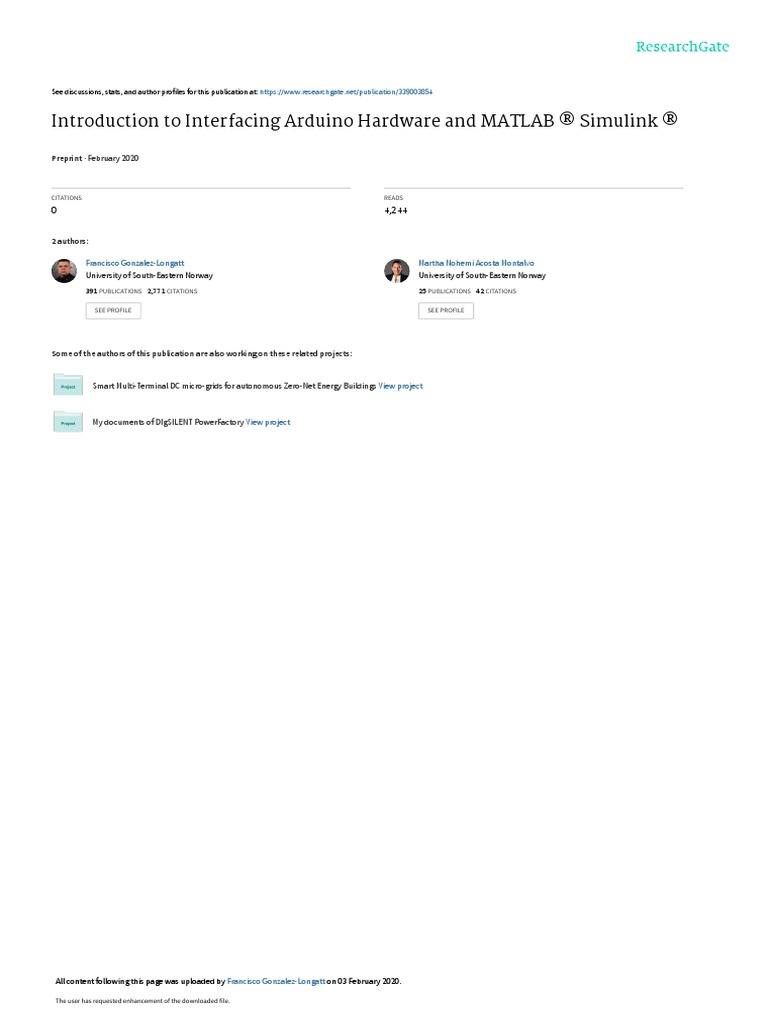 Intro Arduino Matlab v5 | PDF | Arduino | Matlab