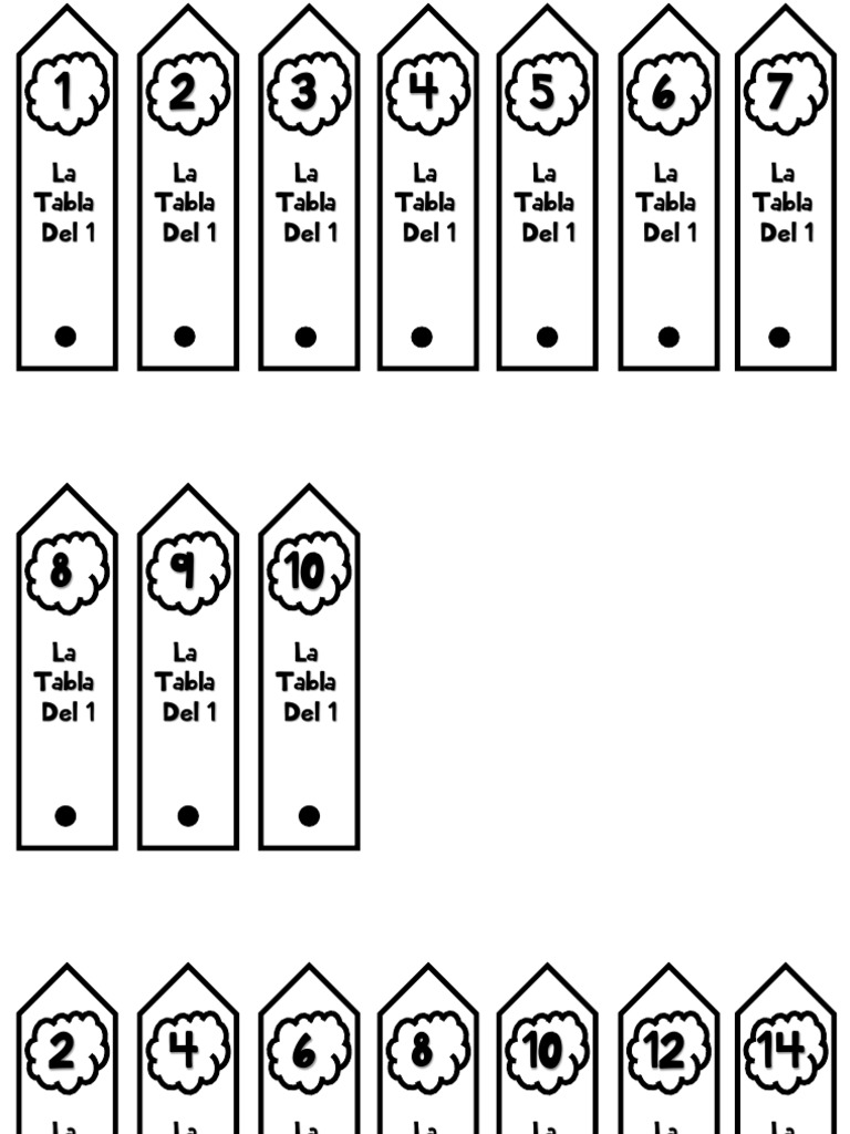 Abanico Tablas de Multiplicar Castellano | PDF